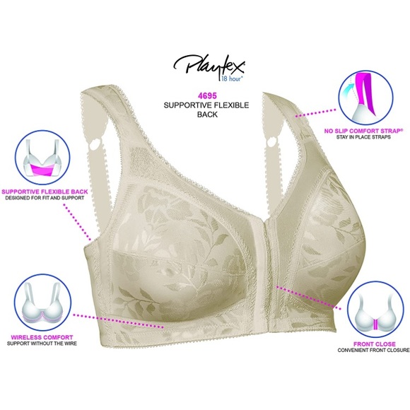 Playtex | Intimates & Sleepwear | 625 Playtex Womens 18 Hour Frontclose ...